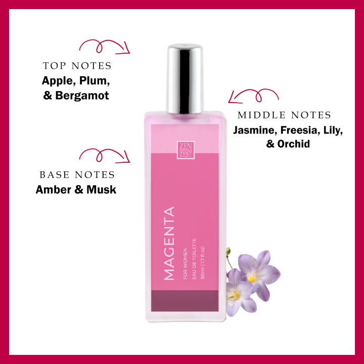 Zen Zest Oil-Based Eau De Toilette Perfume For Women 50mL MAGENTA ...