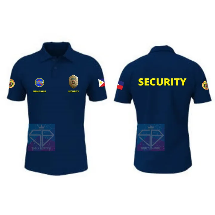 SECURITY GUARD AND OFFICER PRINTED IN NAVY BLUE POLO SHIRT (NOT ...