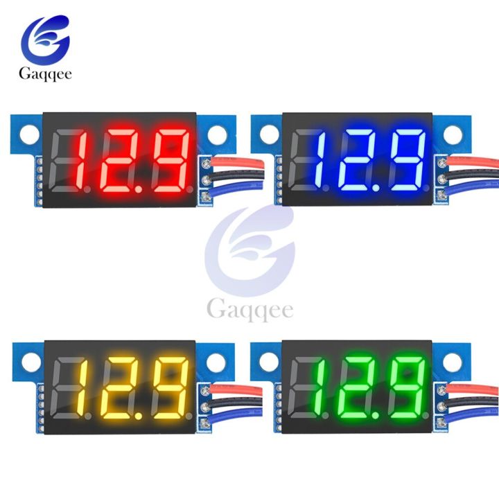 0.36 Inch DC 0-100V LED Mini Digital Voltmeter Blue/red/green LED ...