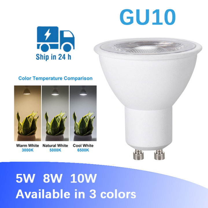 LED Spot Light GU10 LED Bulb Natural White Lamp 220V Spotlight 6W/9W ...
