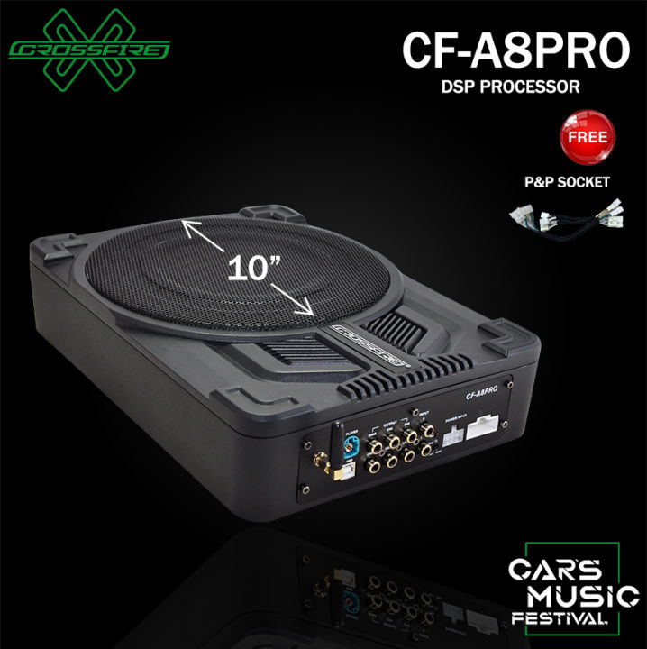CROSSFIRE CF-A8PRO DSP AMPLIFIER ACTIVE SUBWOOFER (ALL IN ONE SERIES) BUILT IN DSP AMPLIFIER AND ...