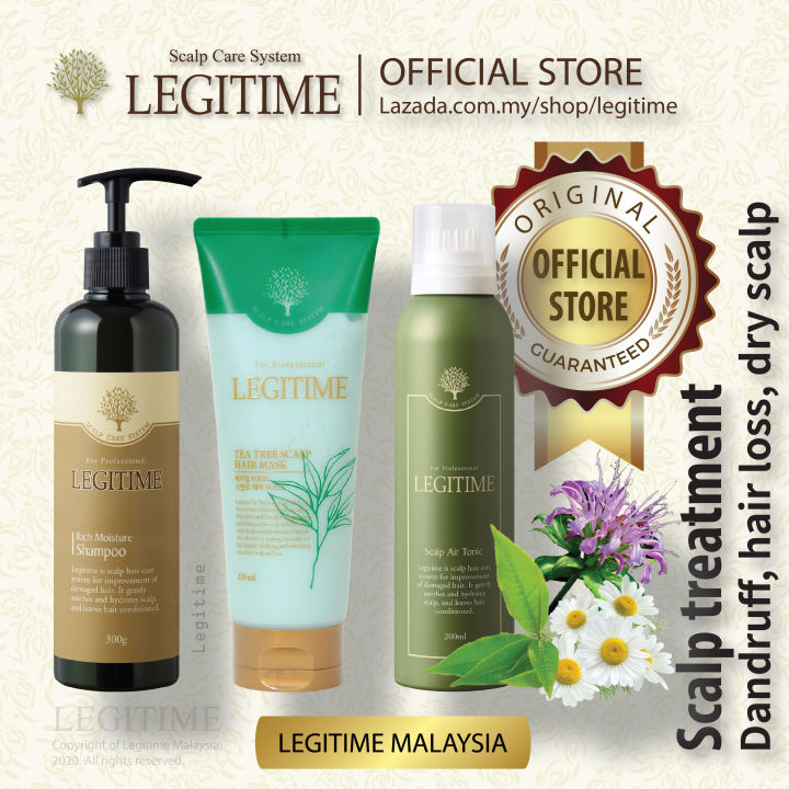 [KOREA] Legitime 3 Steps Scalp Treatment - For Dry Scalp, Hair Fall ...