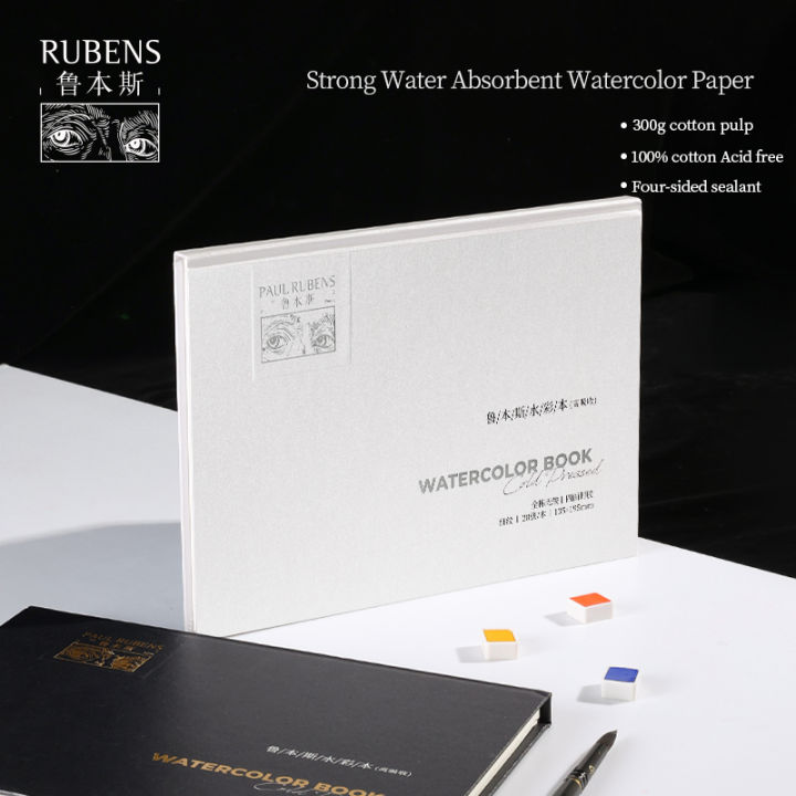 Paul Rubens 32K/16K/8K Watercolor Book 300gsm 20 Sheets 100% Cotton ...