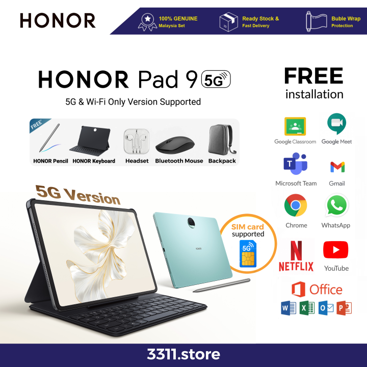 HONOR Pad 9 8GB RAM + 256GB ROM | HONOR Pad X9a 128GB/ 256GB LTE ...
