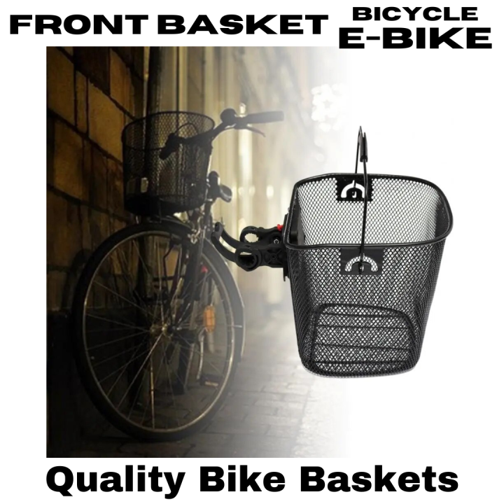 Bicycle Front Basket Durable Iron Keep Tidy Metal Mesh Bike Basket with ...
