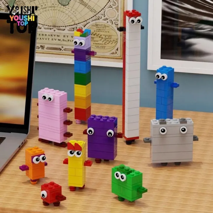 YOUSHI TOP 1-10 Number Building Blocks Set Handmade Digital Transforms ...