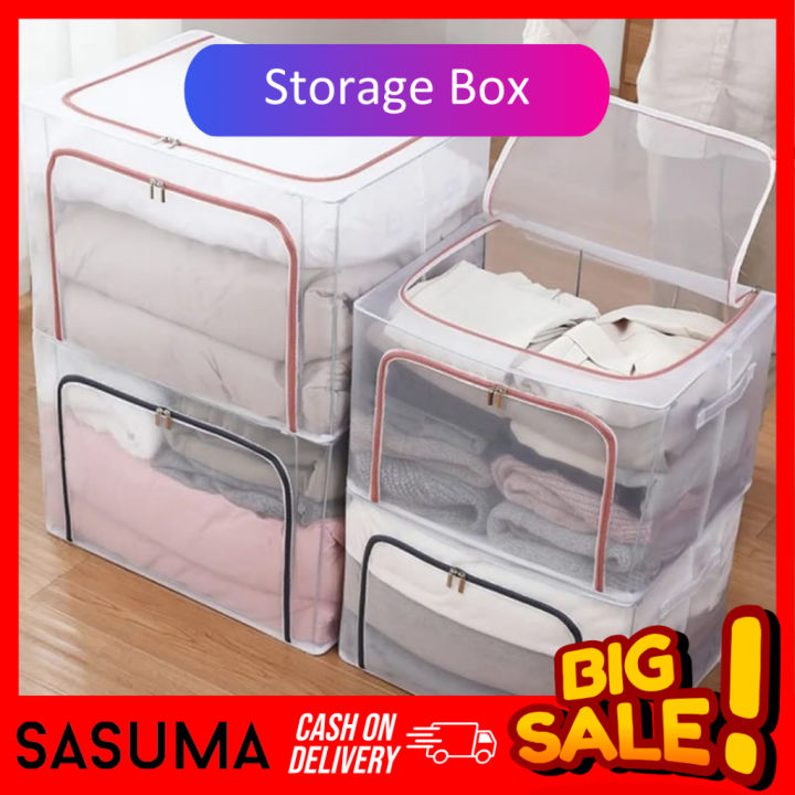 Storage Box box baju serbaguna jumbo Double Zipper Large 24/66L/110L ...