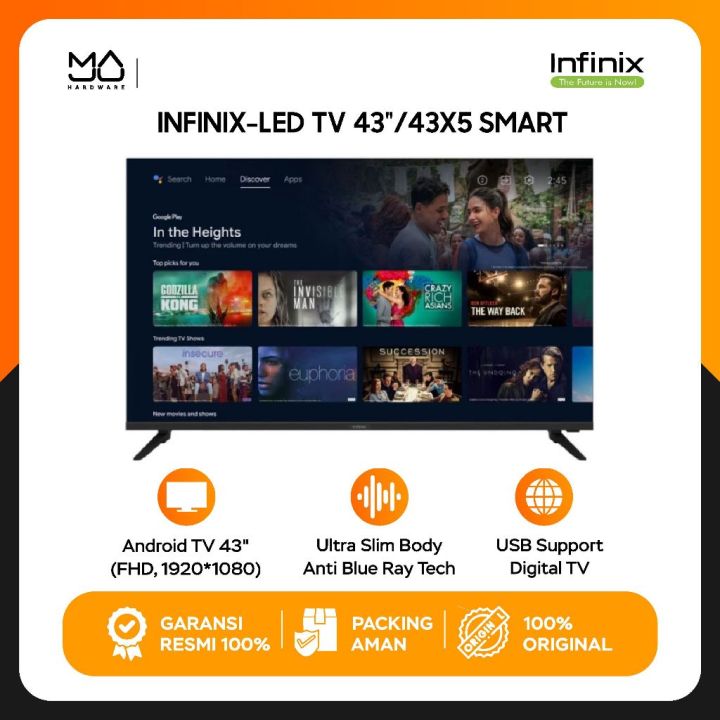 Infinix Smart TV 43X5 - 43" FHD Display - Android TV - Digital Dolby ...