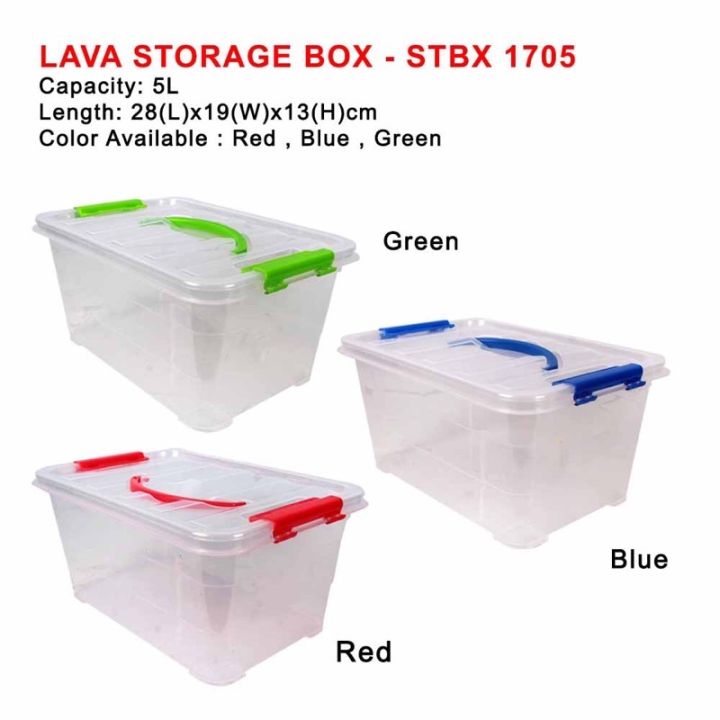 5LTR LAVA STORAGE BOX STBX1705_PLASTIC STORAGE BOX_BEKAS SERBAGUNA | Lazada