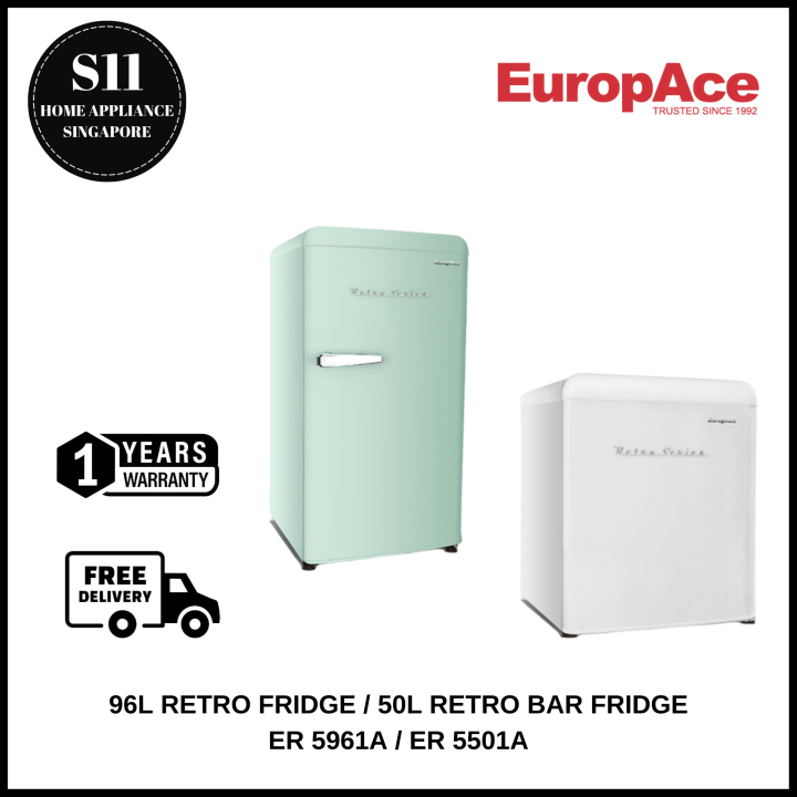 EUROPACE ER 5961A 96L RETRO FRIDGE / ER 5501A 50L RETRO BAR FRIDGE - 1 YEARS WARRANTY | Lazada ...