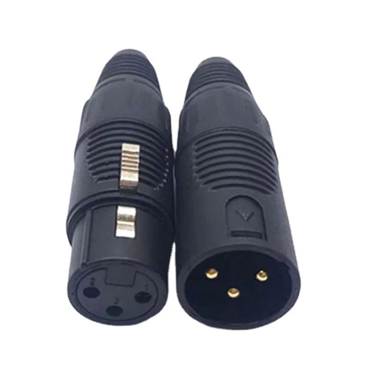 XLR 3 Pin Male/Female Mic Microphone Connector Easy Installation XLR ...