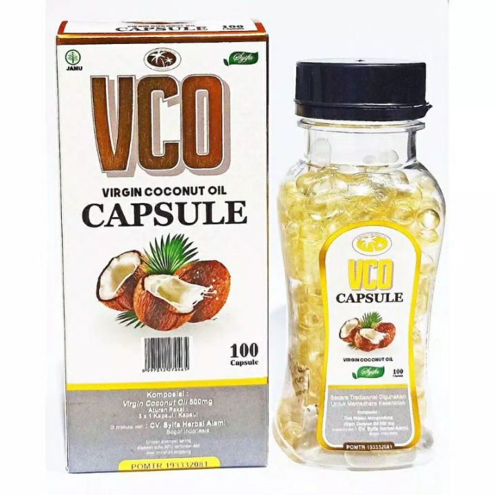 Virgin Coconul Oil Capsule/VCO Kapsul syifa herbal Original 100 kapsul ...