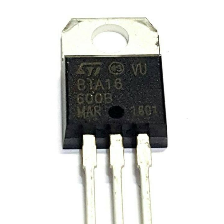 Bta16 Triac Logic Level 16a 600v Snubberless Triacs To 220 Lazada