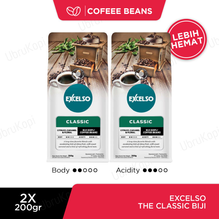 Kopi Excelso Classic Biji 200G Twin Pack | Lazada Indonesia