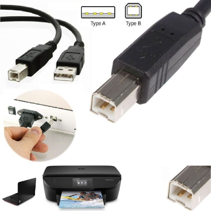 สาย ปริ้นเตอร์ USB Printer Cable USB 2.0 มีความยาว 1.8 / 3 / 5 / 10 ...