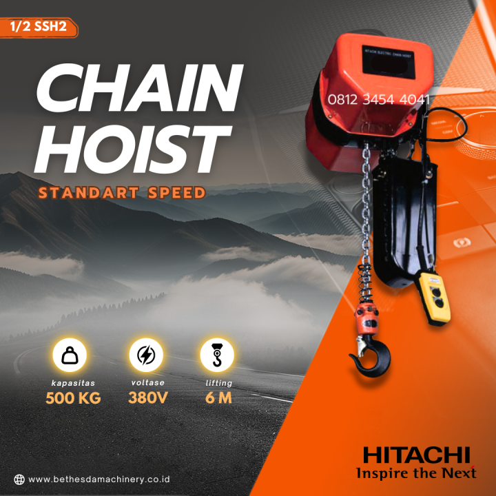 Electric Chain Block 1 TON SH Series Hitachi 500 kg | Lazada Indonesia