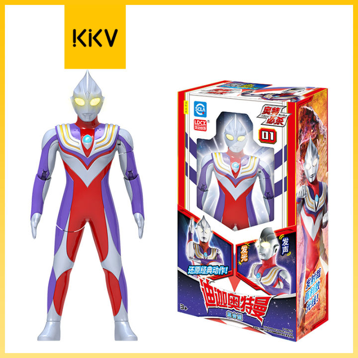 KKV Ultraman Original Movable Toys With Sound Light Ultra Strike Series ...