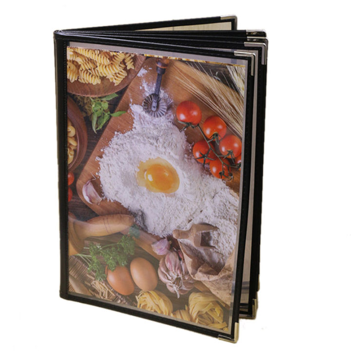 Transparent Restaurant Menu Covers for A4 Size Book Style Cafe Bar 6 ...