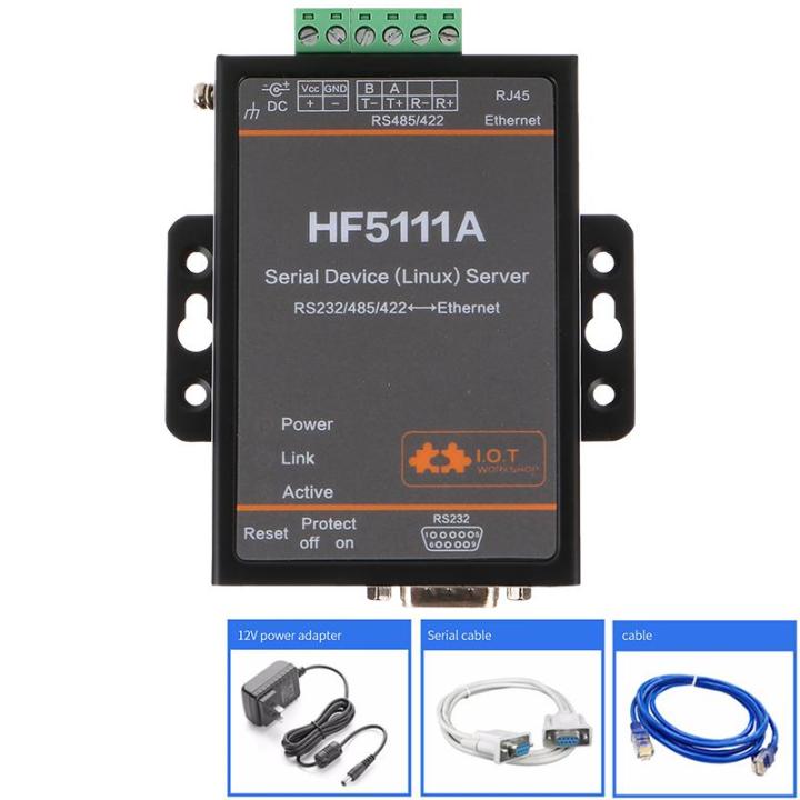 HF5111A Serial Server RS232 RS485 RS422 To Ethernet Converter Modbus TCP/RTU Mutual Conversion ...
