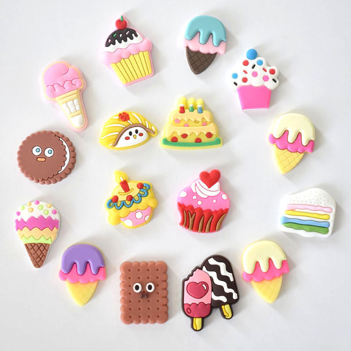 Cartoon cake Cute Food cookies Chips Shoe Charms ice cream for crocs ...
