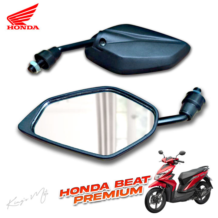 HONDA BEAT PREMIUM side mirror honda genuine parts black short stem ...