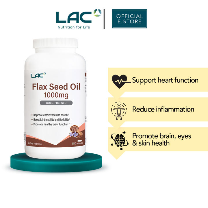 [LAC] Flax Seed Oil 1000mg (180 softgels) | Lazada Singapore