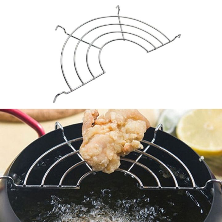 Kitchen Stainless Steel Semi-circular Oil Drain Rack Steaming Rack Heat ...
