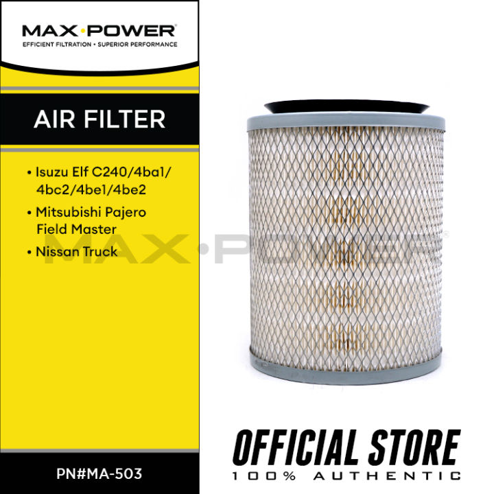 Roadfit MAX Power Air Filter For Isuzu ELF C240/4BA1/4BE2, Mitsubishi ...
