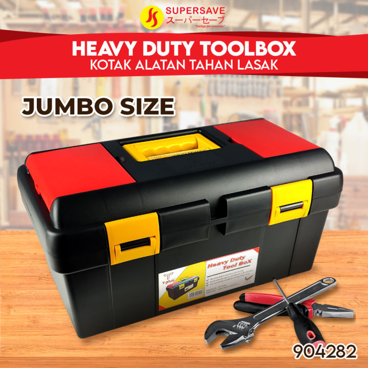 Premium Jumbo Heavy Duty Toolbox PVC Multipurpose Tools Box Large ...