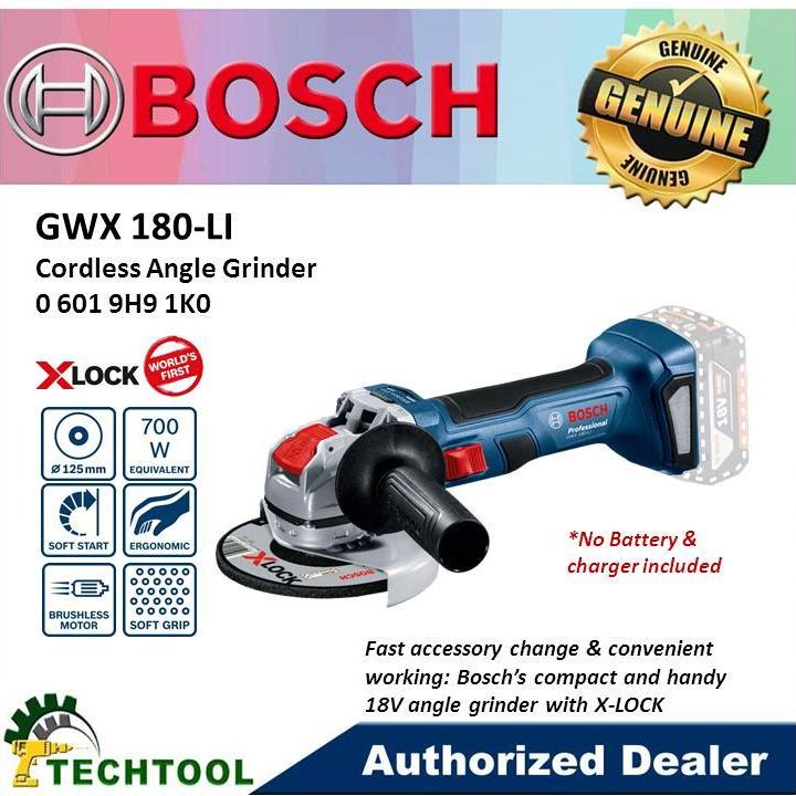 Bosch Cordless Angle Grinder GWX 180-LI | Lazada PH Bosch Cordless Angle Grinder GWX 180-LI | Lazada PH