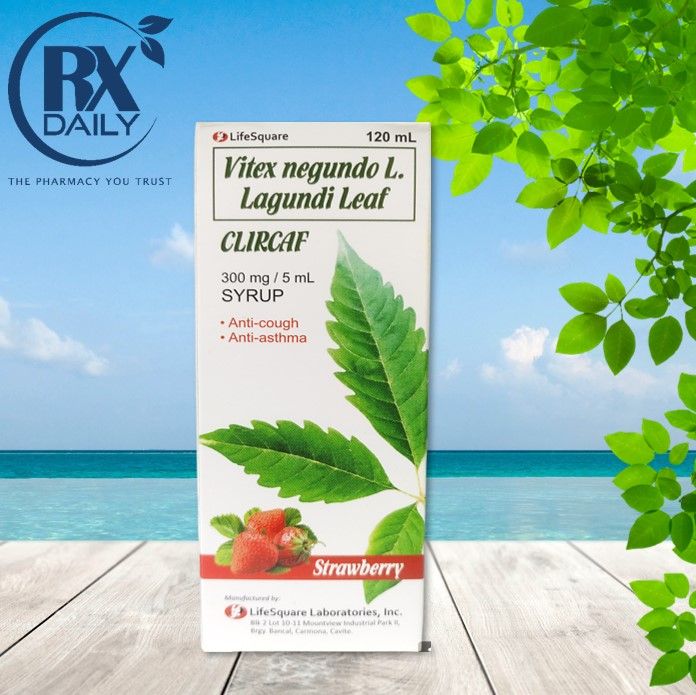 Vitex negundo Lagundi Leaf Clircaf Syrup 300mg/ 5ml 120mL | Lazada PH