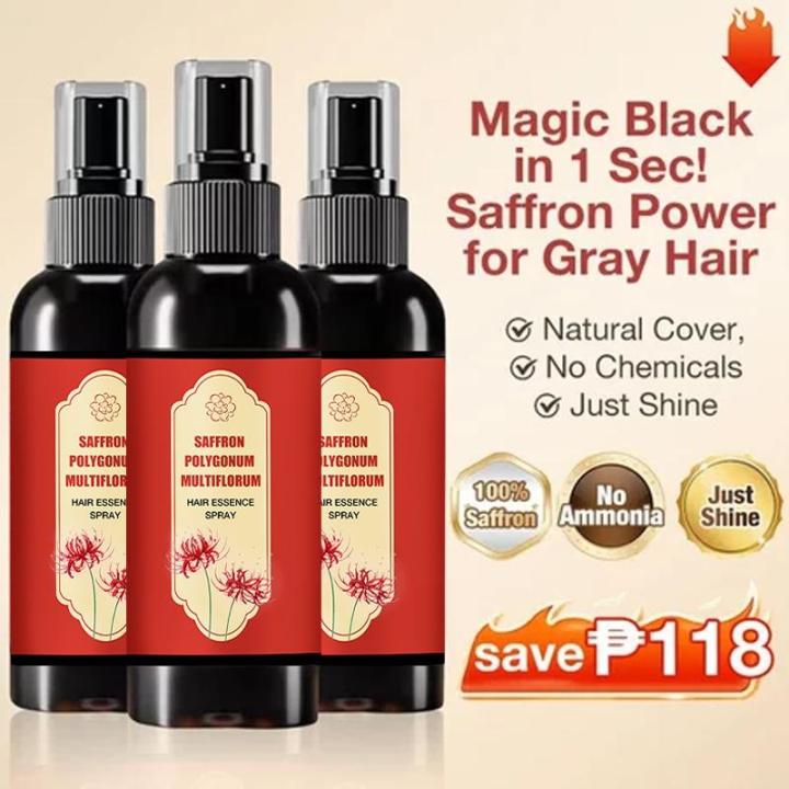 【Grey Hair No Longer Grows】Saffron Essence Spray Black Hair Serum ...