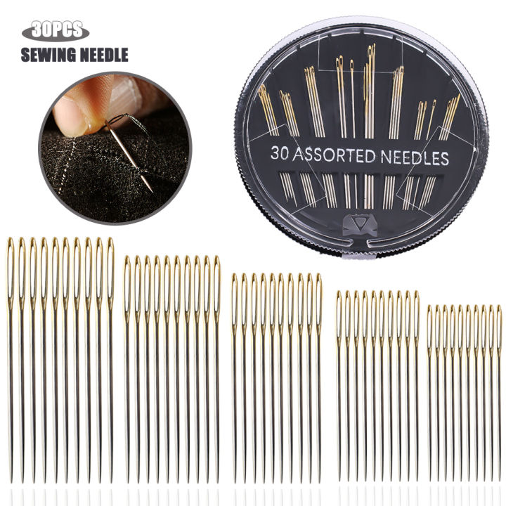 Hand Sewing Needles Set 30 PCS Stainless Steel Assorted Hand Sewing ...
