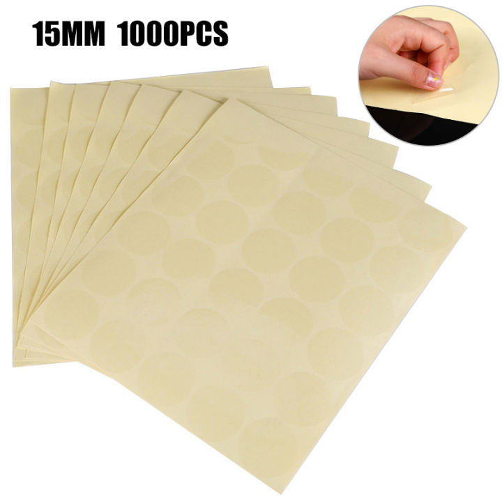 🎈 TGP 1000 15MM clear round sticker round transparent labels circle PVC ...