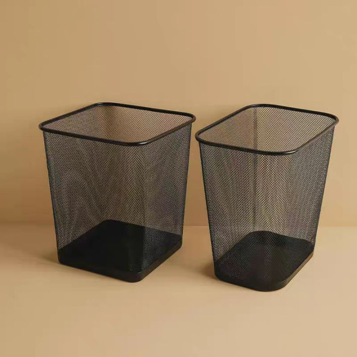 Black Square/ Rectangular paper basket trashbin Trash can garbage waste ...