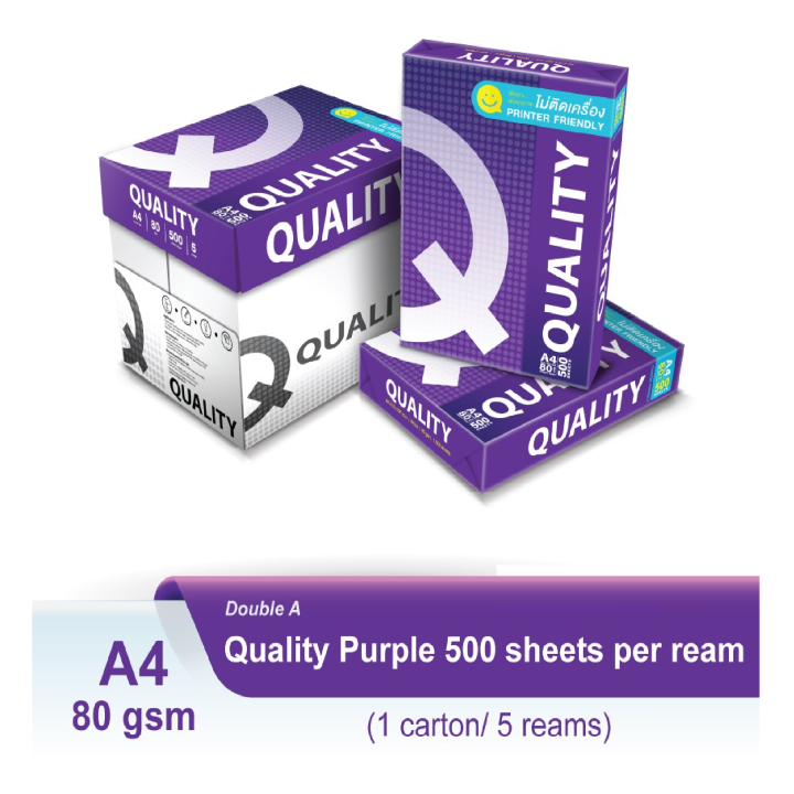 Double A Quality Purple A4 Paper by Double A (500 Sheets per Reams ...