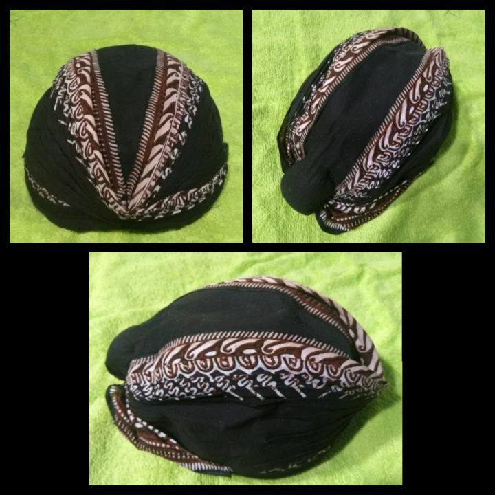 Blangkon Jogja Lipat Lereng Putih Jebeh // Pakian Adat Jawa // Busana ...