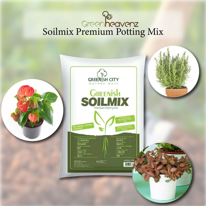 GHZ - 12KG Tanah Hitam SoilMix Compost Soil 10 in 1 Potting Mix Tanah ...