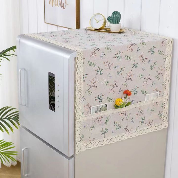 New cotton and linen universal cover towel single open double open refrigerator microwave oven ...
