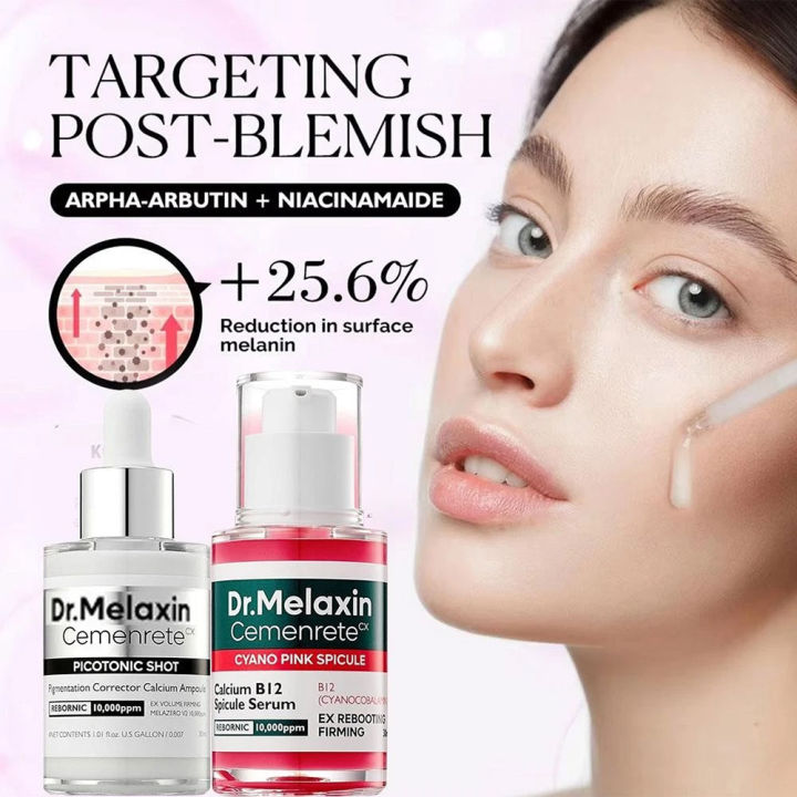 Dr.Melaxin Pink Bone Needle Serum Set Serum + Lotion Pink Spicule Serum ...