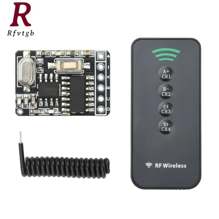 DC 3-5V 433Mhz Learning Code Decoding Receiver Module Wireless Remote Control Switch Transmitter ...