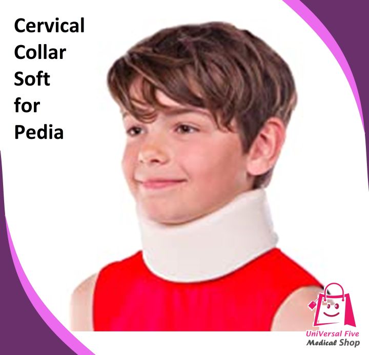 CERVICAL COLLAR SOFT NECK BRACE ADJUSTABLE (PEDIA) SIZES: SMALL, MEDIUM ...