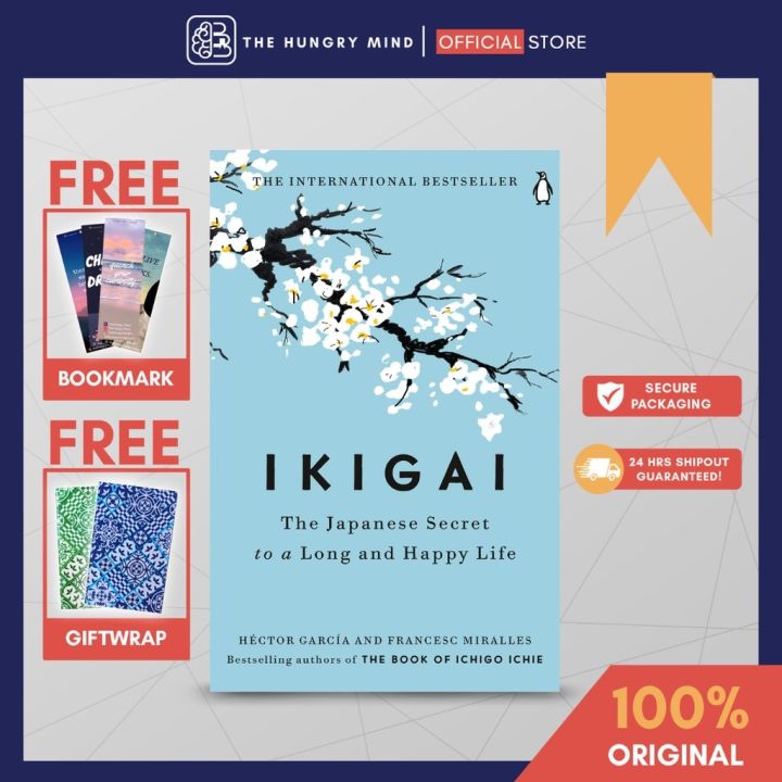 IKIGAI (ORIGINAL FREE BOOKMARK) The Japanese Secret to a Long by Hector Garcia (PB-HC) BOOKS ...