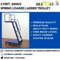SUMO 5 Feet Spring Loaded 2 in 1 Platform Ladder Trolley Steel ...