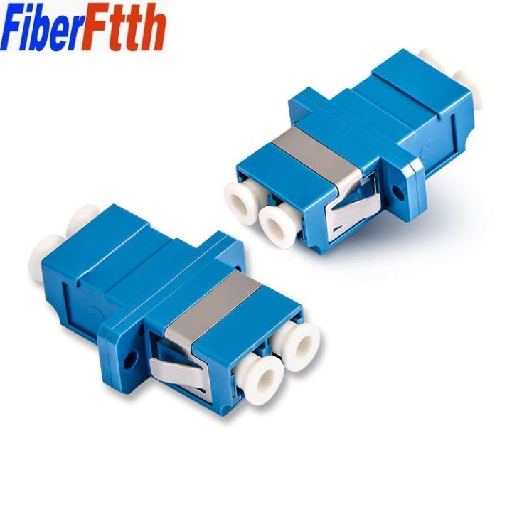 Fiber optical Flange Coupler LC-LC Duplex Coupler Connector Single Mode Plastic duplex optical ...
