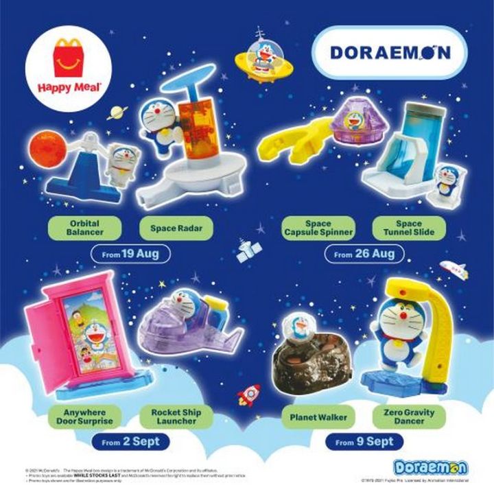Happy Meal Doraemon in a zero gravity action with “Space Radar ...