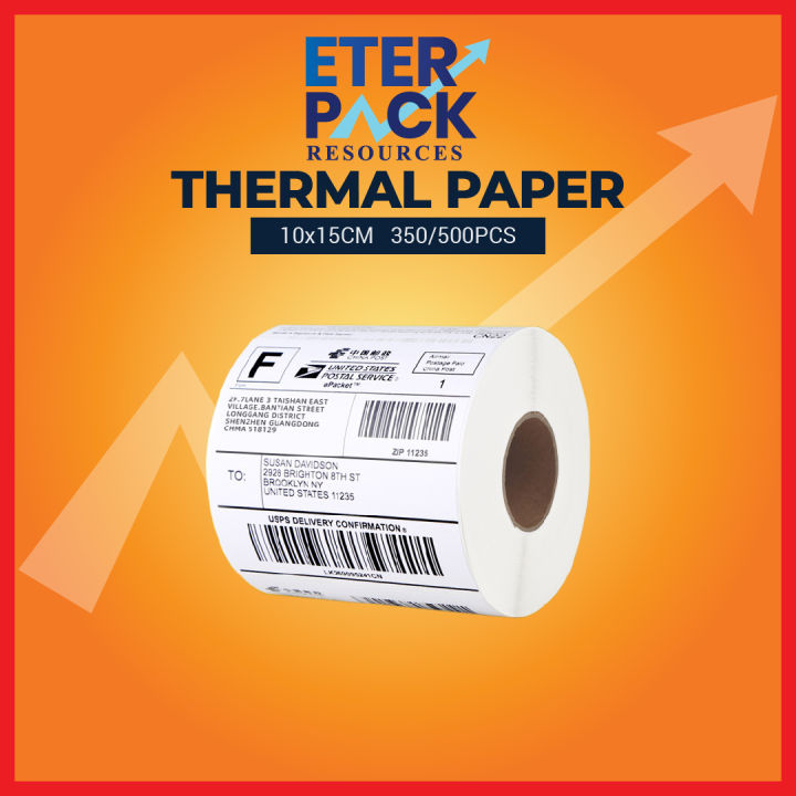 ETER PACK 350Pcs A6 Thermal Paper Shipping Label Consignment Note ...