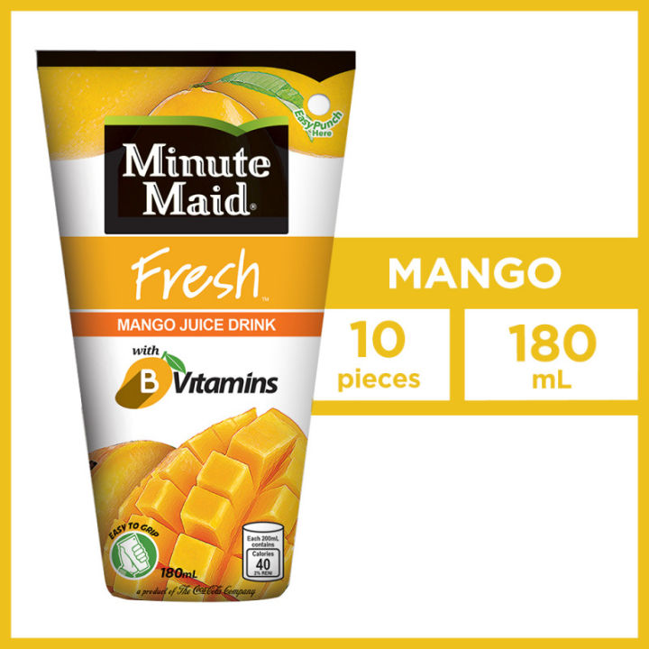 Minute Maid Fresh Mango 180ml x 10 | Lazada PH