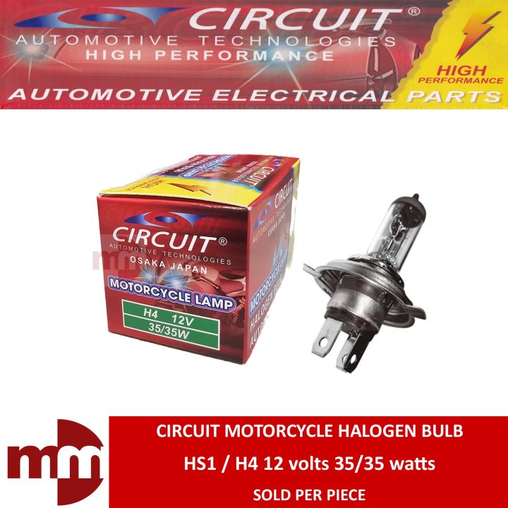CIRCUIT Motorcycle Halogen Bulb HS1 / H4 12volts 35/35 watts P43T (SOLD ...