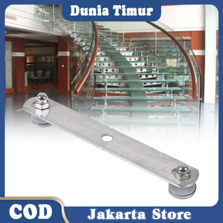 Penjepit Kaca Strip Double / Glass Clamp Stainless / Untuk Pagar Kaca ...